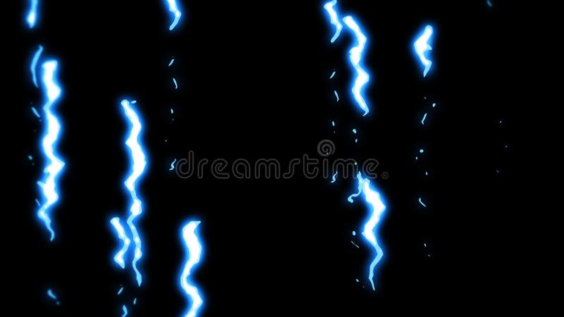 Blue Light with Cartoon Speed Lines. Comic Rays on Black Background ...