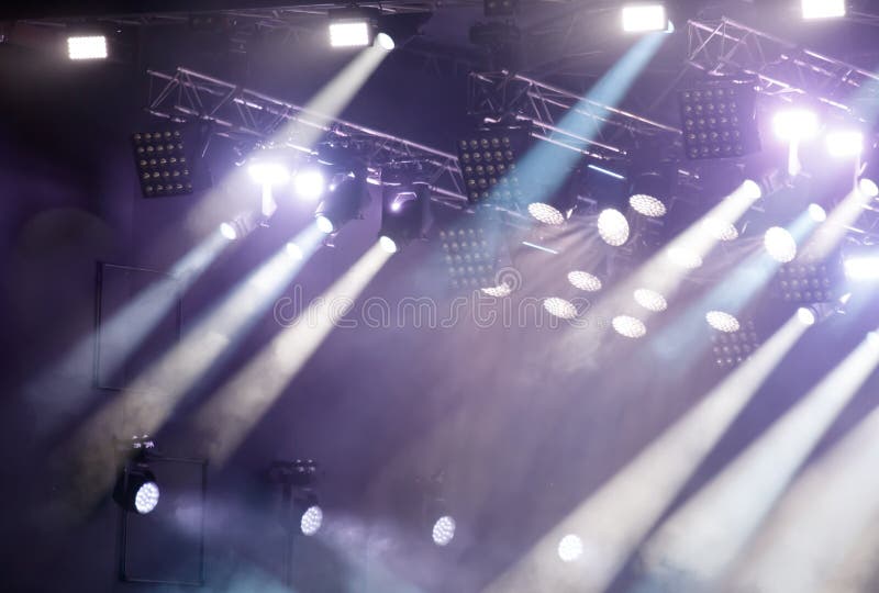 Blue Light at a Concert. Abstract Background Stock Photo - Image of ...