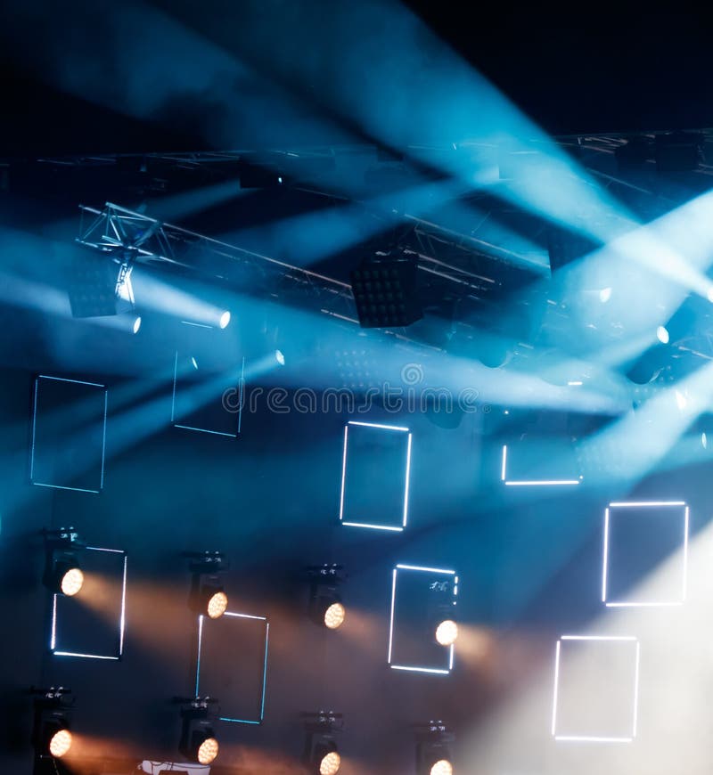 Blue Light at a Concert. Abstract Background Stock Image - Image of ...