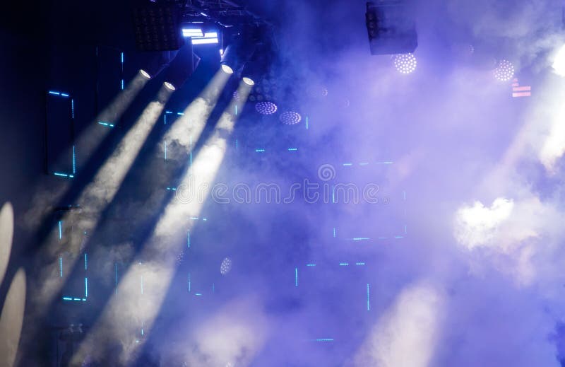 Blue Light at a Concert. Abstract Background Stock Photo - Image of ...