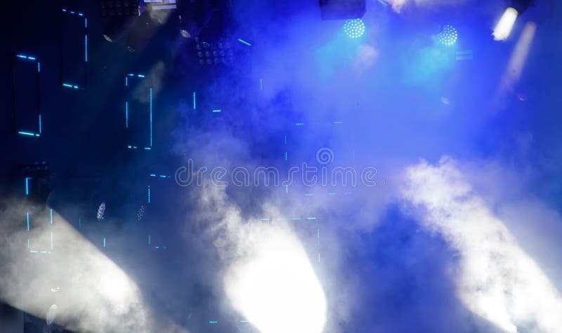 Blue Light at a Concert. Abstract Background Stock Photo - Image of ...