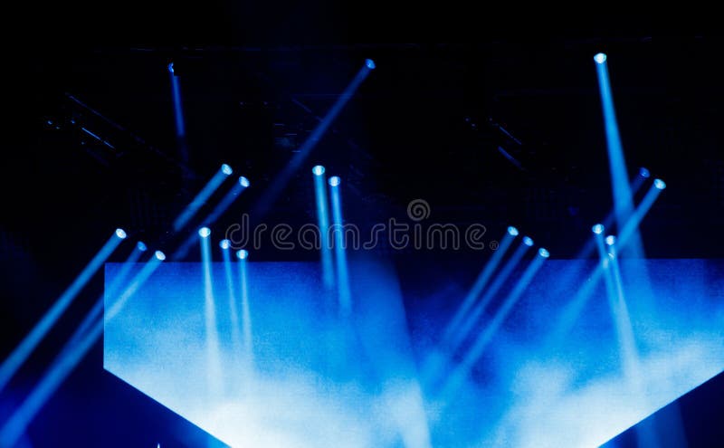 Blue Light at a Concert. Abstract Background Stock Photo - Image of ...