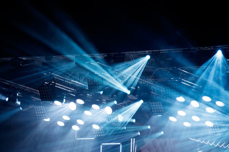Blue Light at a Concert. Abstract Background Stock Image - Image of ...