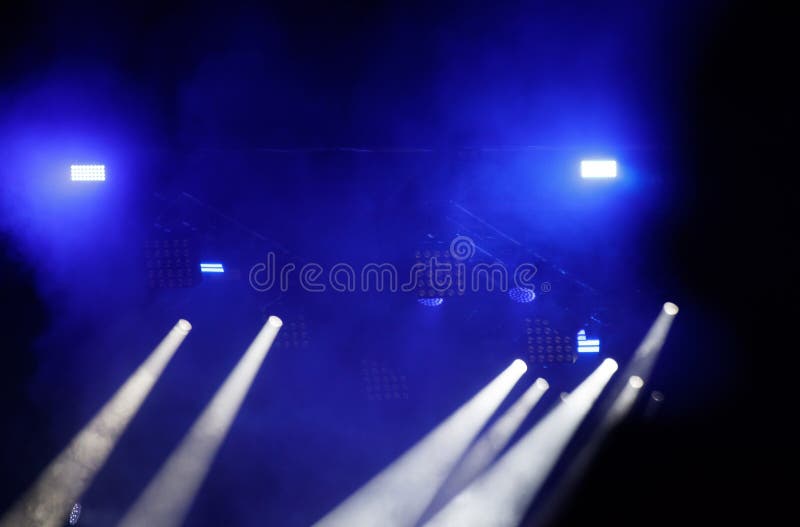 Blue Light at a Concert. Abstract Background Stock Photo - Image of ...