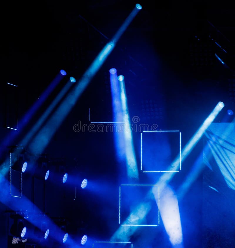 Blue Light at a Concert. Abstract Background Stock Image - Image of ...