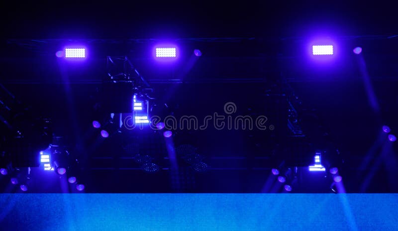 Blue Light at a Concert. Abstract Background Stock Image - Image of ...