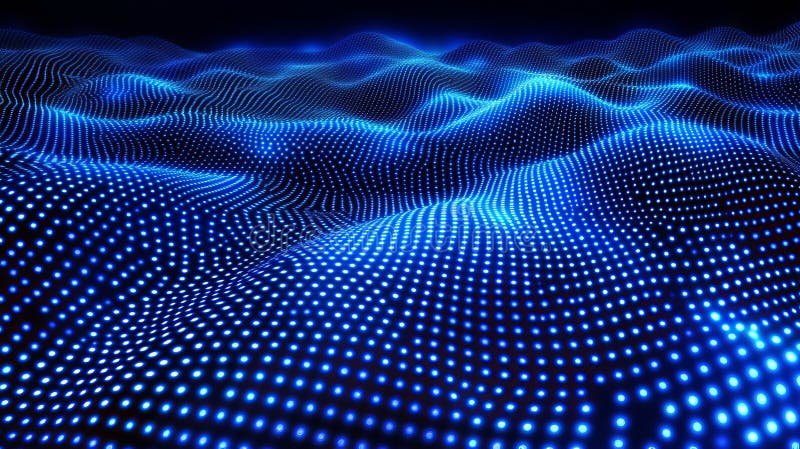 Blue Light Digital Effect Abstract Wave Technology Background Stock ...