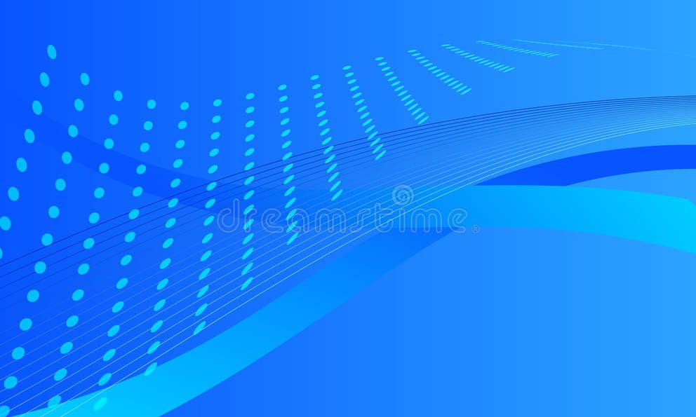 Blue Light with Dot Color Halftone Wave Curves Abstract Background ...