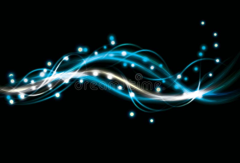 Blue Light Effect Swirl Background Stock Vector - Illustration of swirl ...