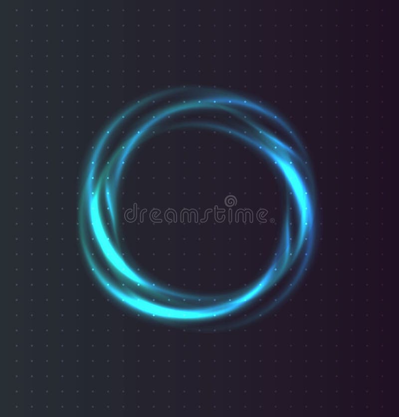 Modern Blue Circle Glowing Effects Stock Illustration - Illustration of ...