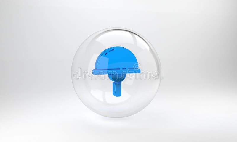 Blue Light Emitting Diode Icon Isolated on Grey Background ...