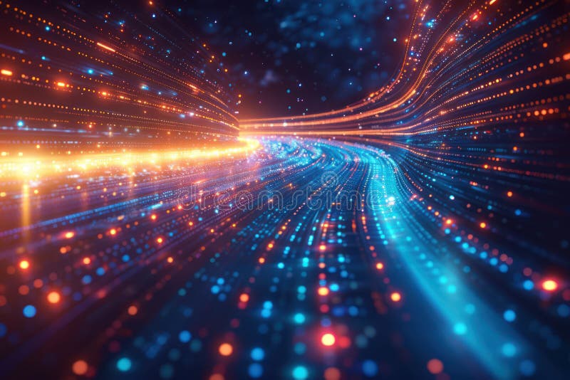 Blue Light Energy: Vector Abstract Science Futuristic Technology ...