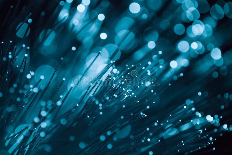 Digital Blue Light Fiber Optic for Background. Stock Image - Image of ...