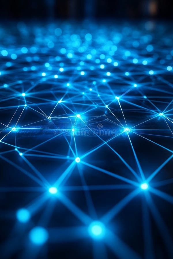 Blue Light Forms Intricate Connections Across a Dark Surface ...