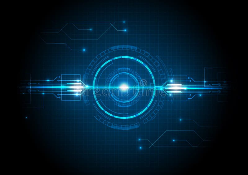 Blue Light Futuristic Technology with Circuit Stock Vector ...