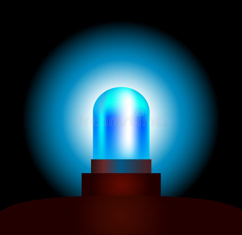 Blue Light stock vector. Illustration of reflector, police - 33031955