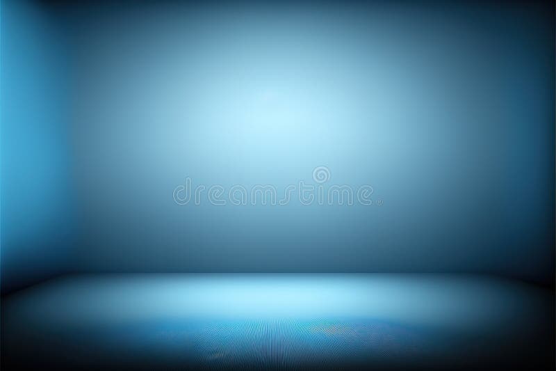 Blue Light Gradient Wall Background and Floor. Generative AI Stock ...