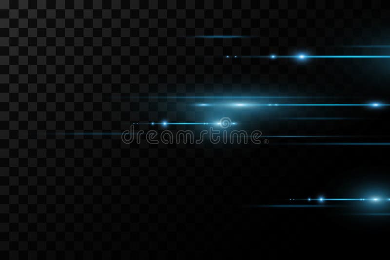 Blue Light Gushed Out in a Transparent Beam, a Line on a Transparent ...