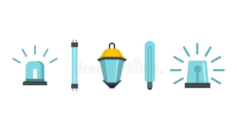 Blue Flashing Emergency Light Icon Circle Stock Vector - Illustration ...