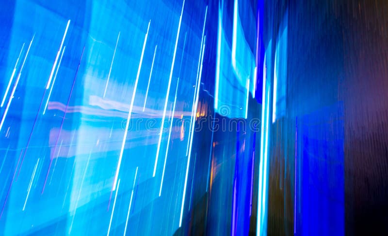 Blue Light Indoors in Motion As Abstract Background Stock Photo - Image ...
