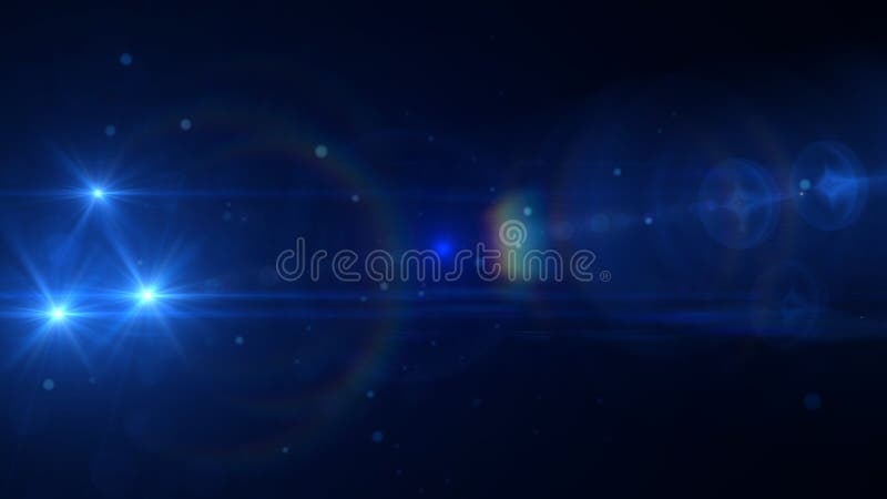 Blue Light Lens in Space Illustration Stock Illustration - Illustration ...