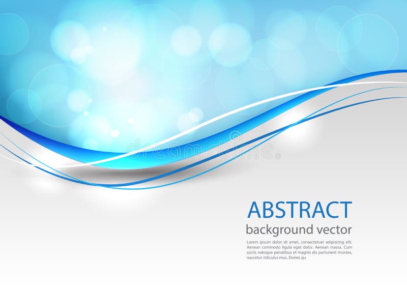 Blue Line Abstract Set Background. Vector Illustration. Stock Vector ...