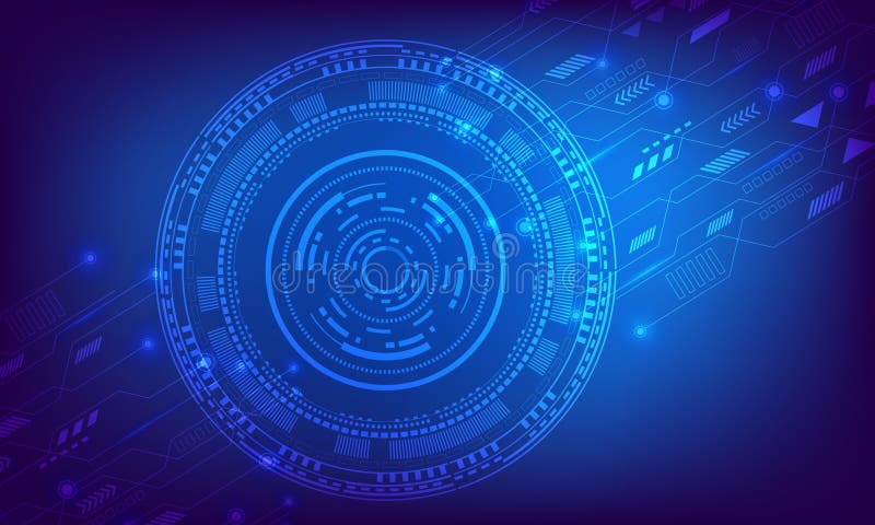 Blue Light Lines Circuit Networking Technology High Tech Abstract ...