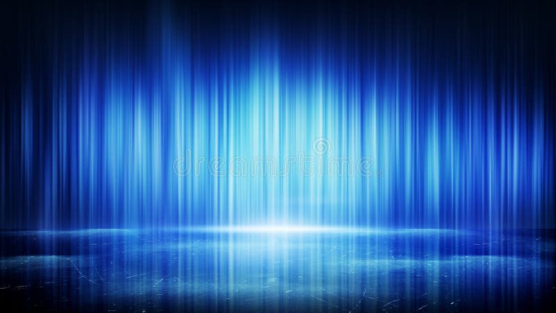 Blue Light Lines and Reflection Abstract Background Stock Illustration ...
