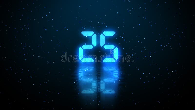 Digits Display stock vector. Illustration of blue, background - 16352699