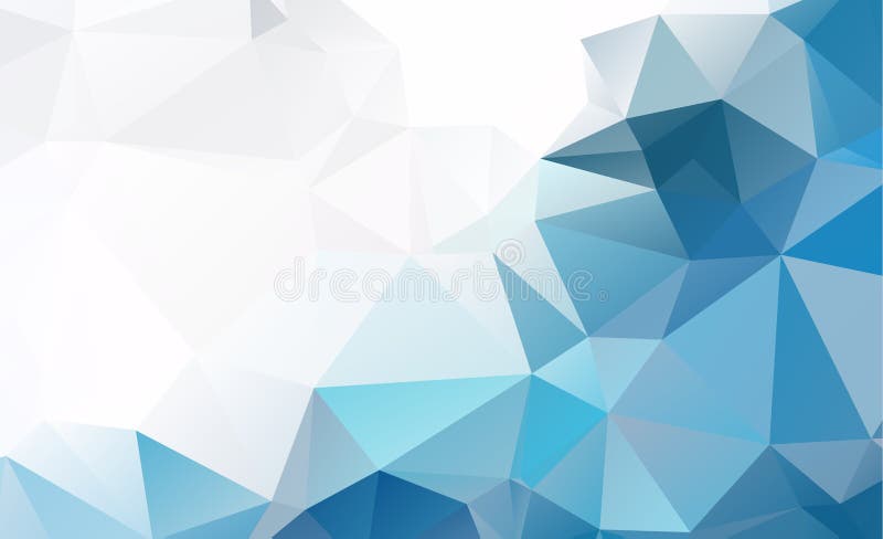 Blue Light Polygonal Low Polygon Triangle Pattern Background Stock Vector - Illustration of ...
