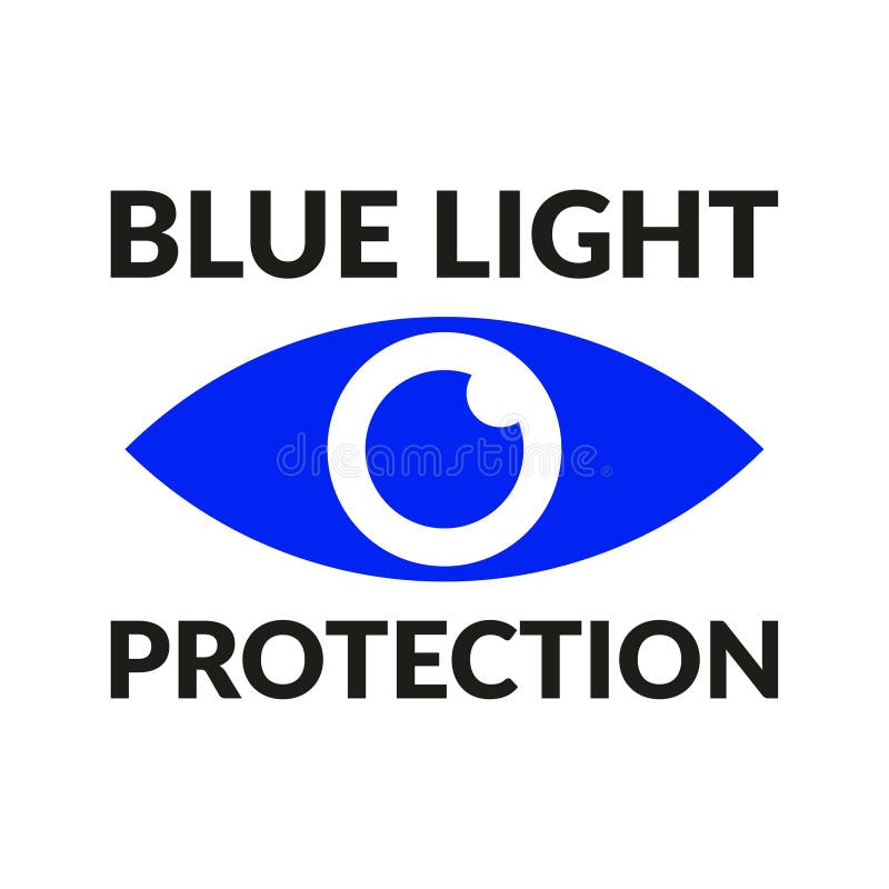 Blue Light Protection Eye Icon Symbol Stock Illustration - Illustration ...
