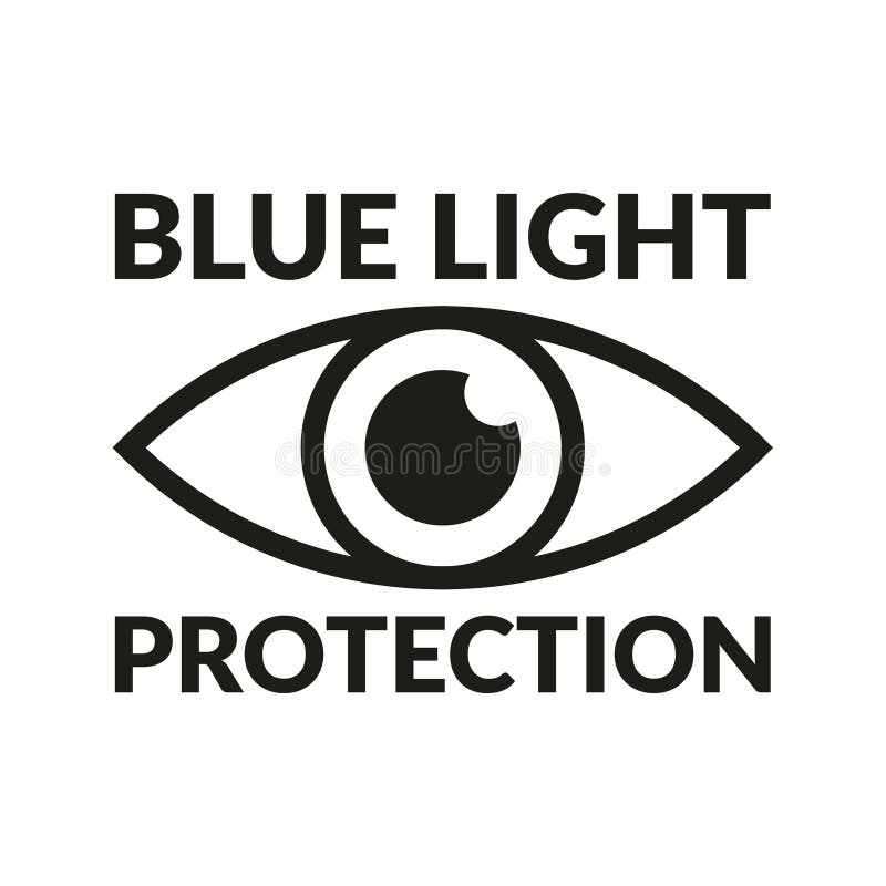 Blue Light Protection Blue Eye Outline Icon Symbol Stock Illustration ...