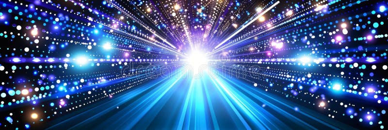 Blue Light Ray Stripe Motion Vector Wallpaper Banner Futuristic Digital ...