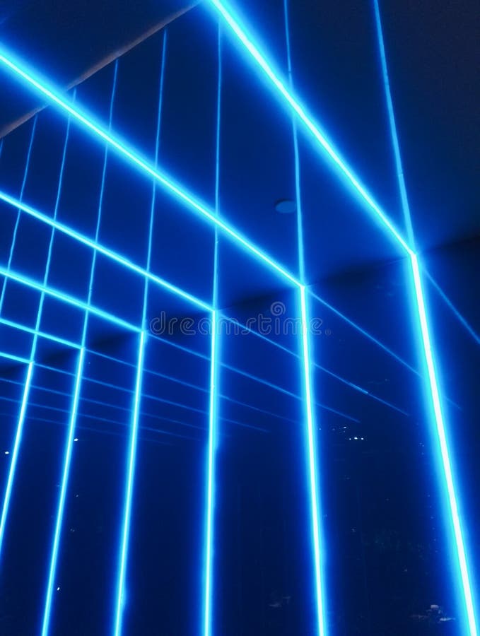 Blue Light Rays Forming Geometric Pattern Stock Photo - Image of high ...