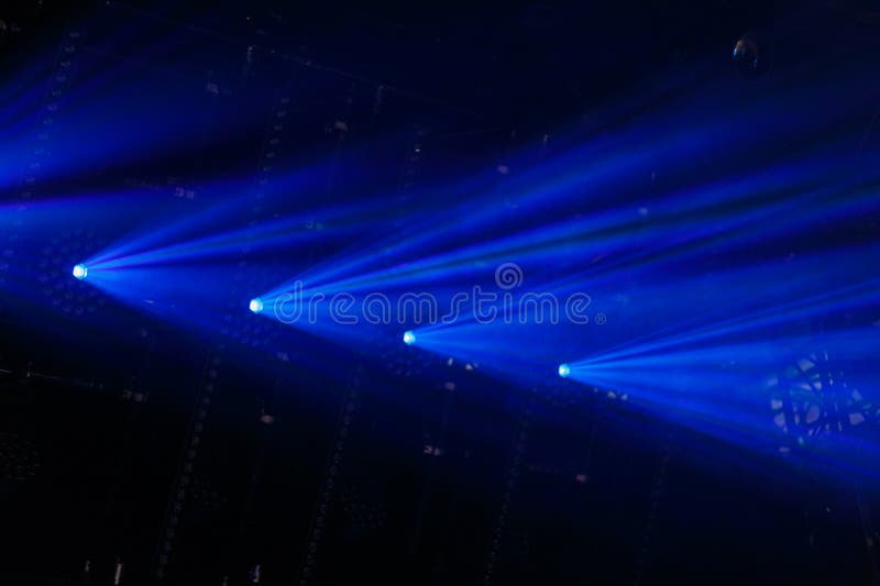 Blue Light Rays from Lighting Guns Demonstration Stock Image - Image of ...
