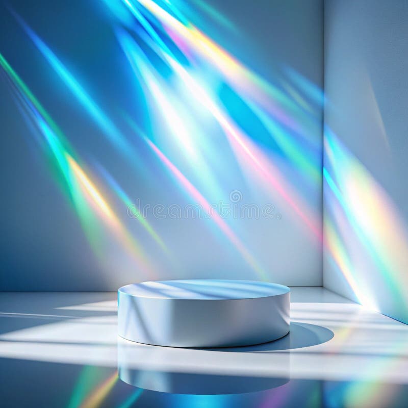 Blue Light Refraction with Prism Effect for Product Display ...