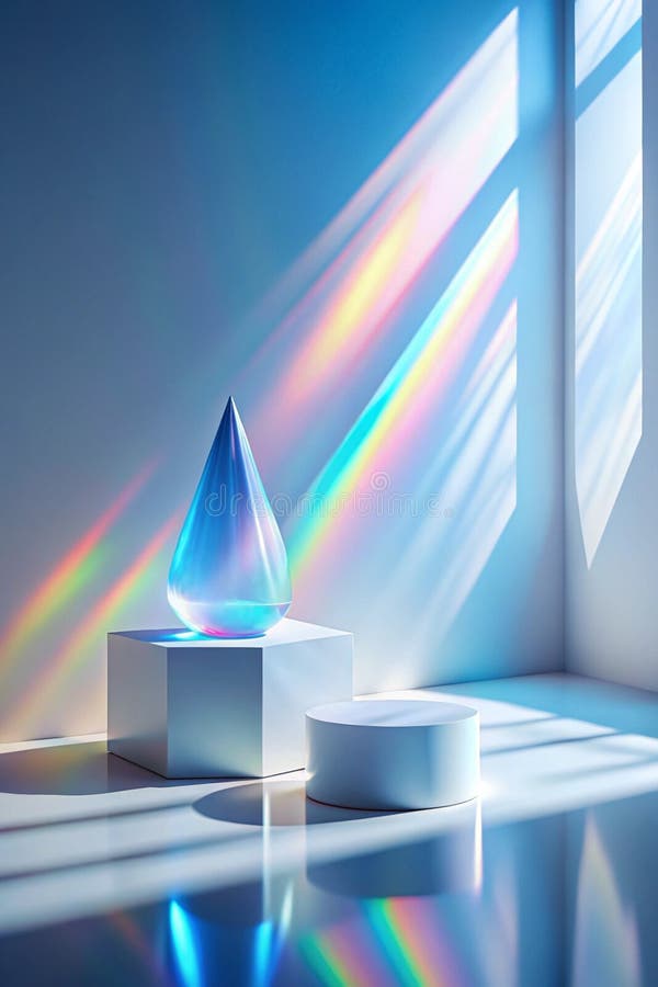 Blue Light Refraction with Prism Effect for Product Display ...