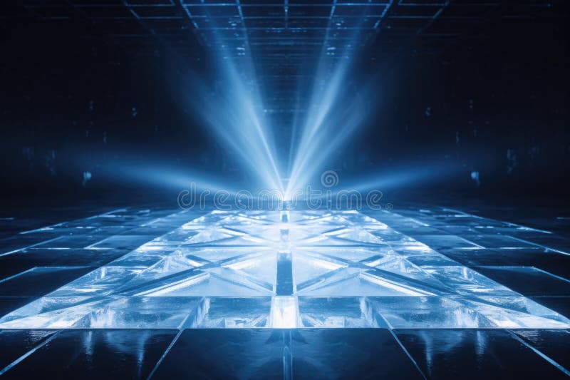 A Blue Light Shines through the Center of a Geometric Structure ...
