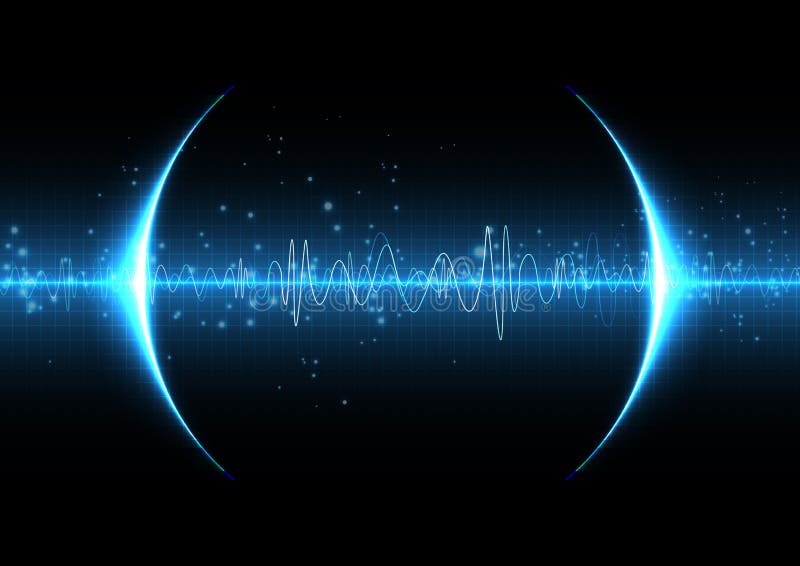 Blue Light Soundwave Digital Technology Stock Vector - Illustration of ...