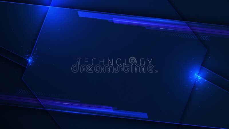 Blue Light Sparkle Line on Dark , Technology Design Concept . Abstract ...