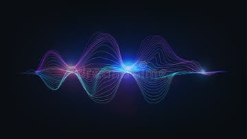 Blue Light Speaking Sound Wave Illustration Vector Stock Vector ...