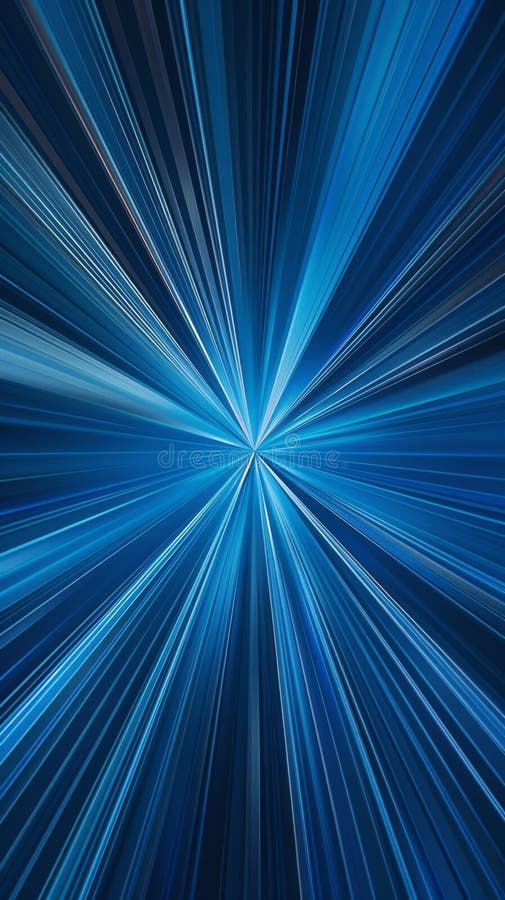 Blue Light Speed Effect, Abstract Radial Starburst Pattern. Futuristic ...