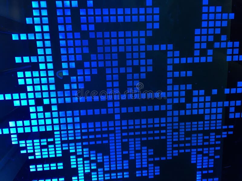 Blue Light Square Shape Pattern Backlit Background - Stock Image Stock ...