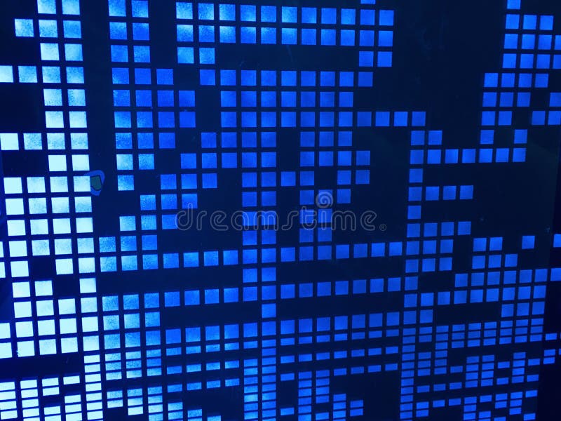 Blue Light Square Shape Pattern Backlit Background - Stock Image Stock ...