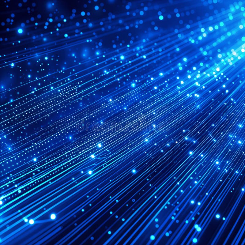 Blue Light Streaks through Space Stock Illustration - Illustration of ...