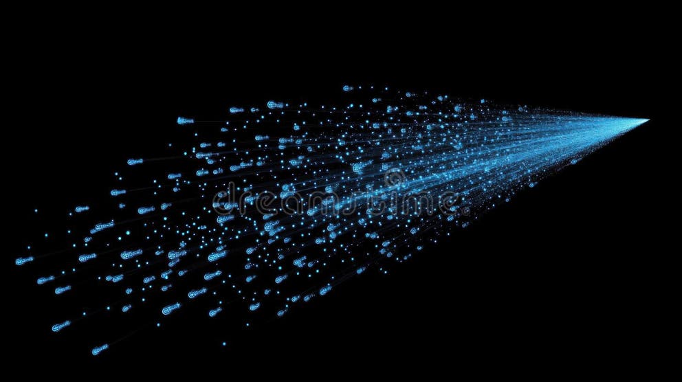 Blue Light Stream with Dark Background Stock Image - Image of ...