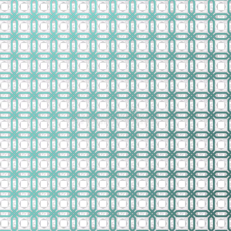 Blue Light Tech Modern Arabic Pattern with Octagons Stock Illustration ...