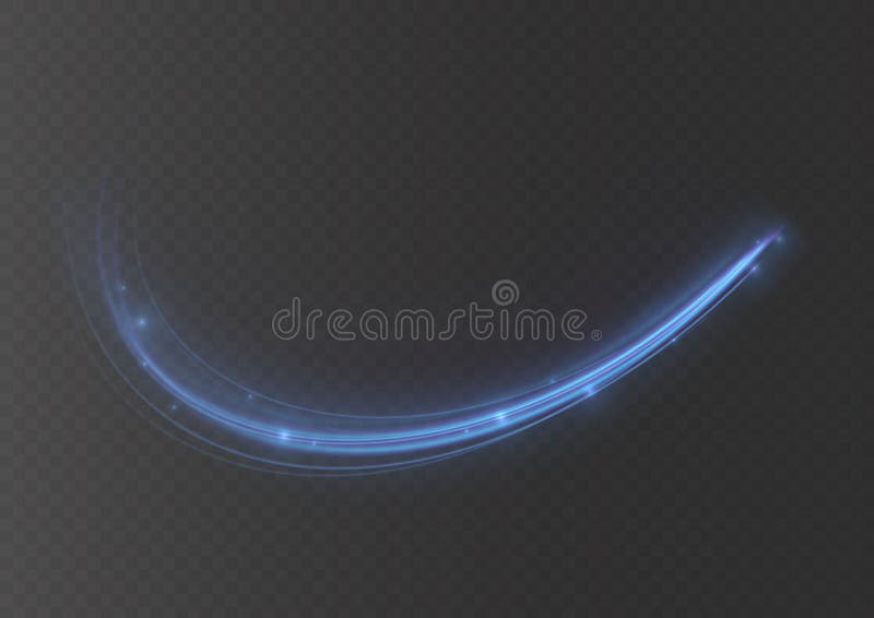 Blue Light Trail, Wave Speed, Trace Line Twirl Stock Vector ...