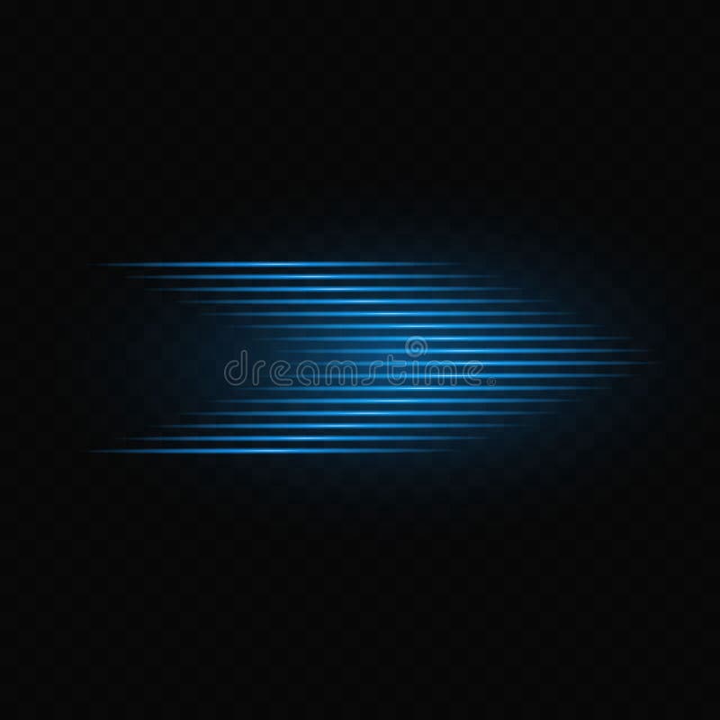 Blue Light Vector Illustration, Light Effect on Black Background. Stock ...