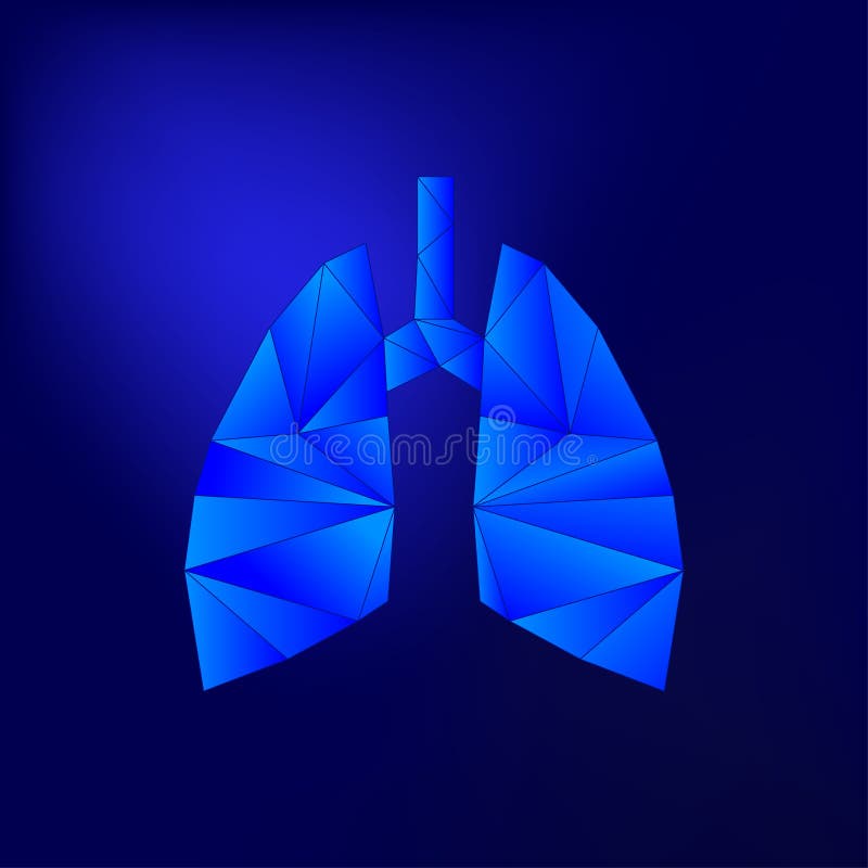 Blue Light Vector Illustration of Lung Stock Vector - Illustration of ...